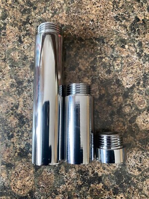 Chrome Radiator valve extension. Chrome plated brass 10mm to 100mm long ...