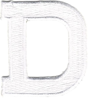 1 7/8" White Monogram Block letter D Embroidery Patch | eBay