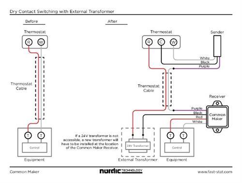 Rheem Fast-Stat Common Maker Add-A-Wire 'C' on the Thermostat - Add a ...