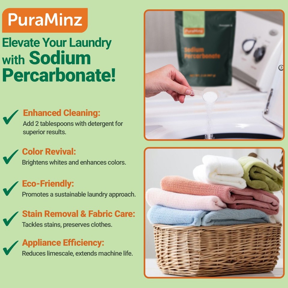 Sodium Percarbonate -5 LB Oxygen Bleach/Solid Hydrogen Peroxide ...