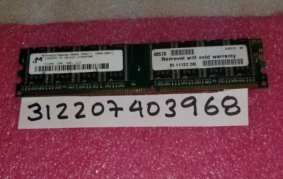 512MB DDR1 PC3200 CL3 3200 400 SINGLE RANK 184PIN NON-ECC UNBUFFERED ...