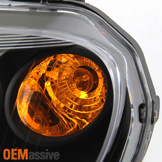 Fits 06-11 Chevy HHR Black Bezel Headlights Headlamps Lamps Lights 2006 ...