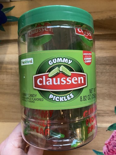 Claussen GUMMY PICKLES green apple flavored gummy/gummi candy NEW ...