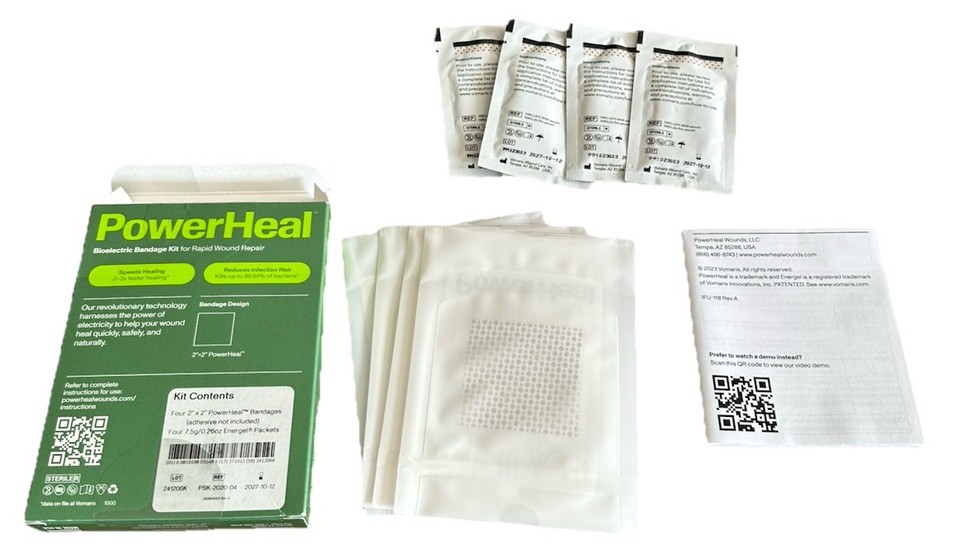NOB Power Heal - Antibacterial Bioelectric Bandage Kit 2x2 Rapid Wound ...