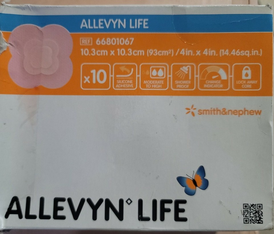 Smith & Nephew Allevyn Life Foam Dressing Sterile 4x4in box/10 | eBay