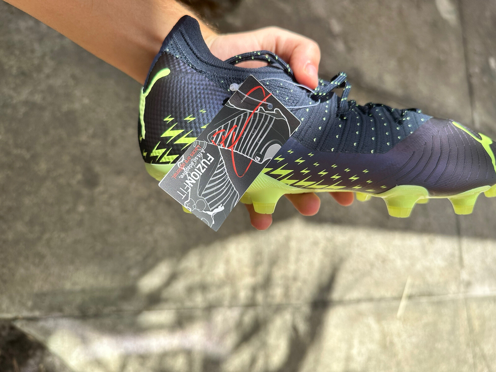 Puma Fuzionfit EvoKNIT Pro ACZ 5.5 US Kids Cleats Parisian Night Black ...