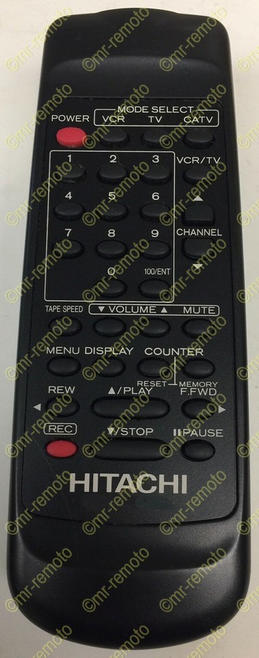 OEM Genuine HITACHI Remote Control for VCR Models VT-MX221 VT-MX221A | eBay