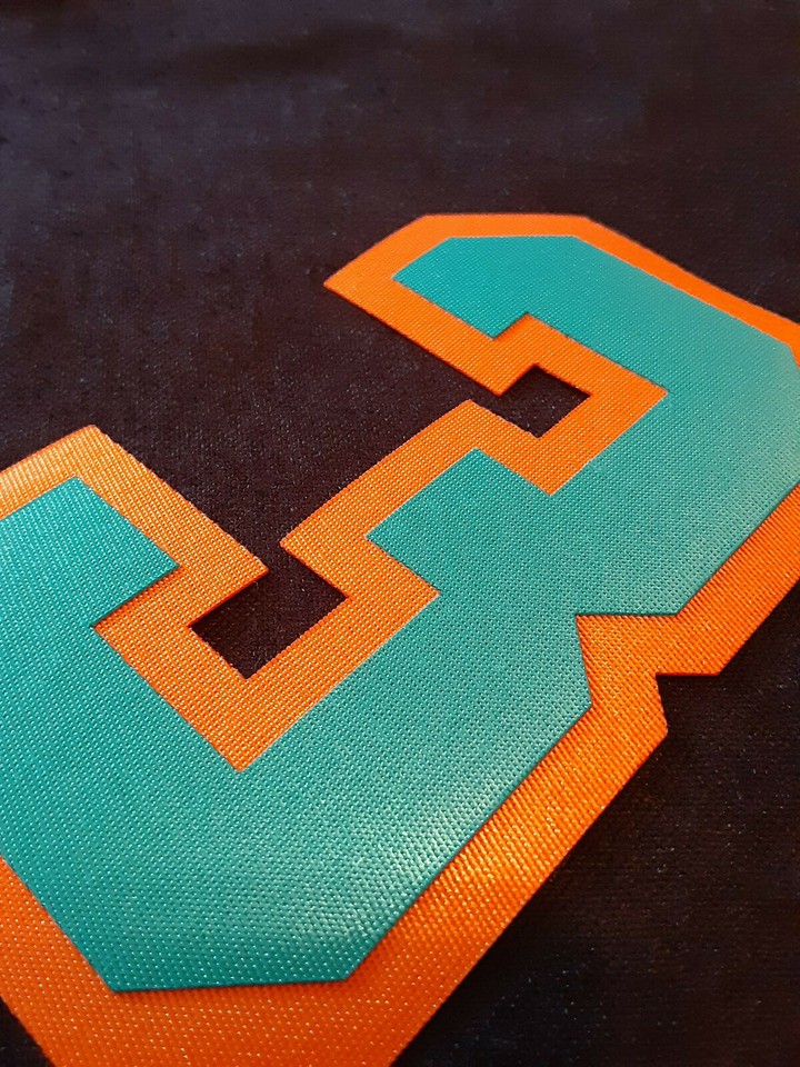 Tackle Twill Numbers 4" Block 2 Color NHL, NFL, NBA Authentic Jersey ...