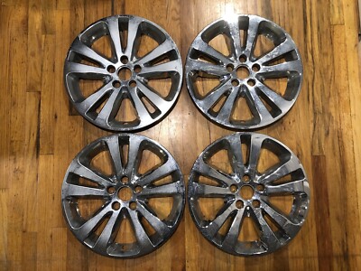 (4) OEM 2015 2016 2017 Chrysler 200 17" Chrome Skins Set Caps 7240P-17 ...
