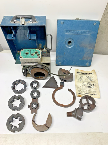 Rotostock Pipe Threader with Dies & Cutter Portable As Is | eBay