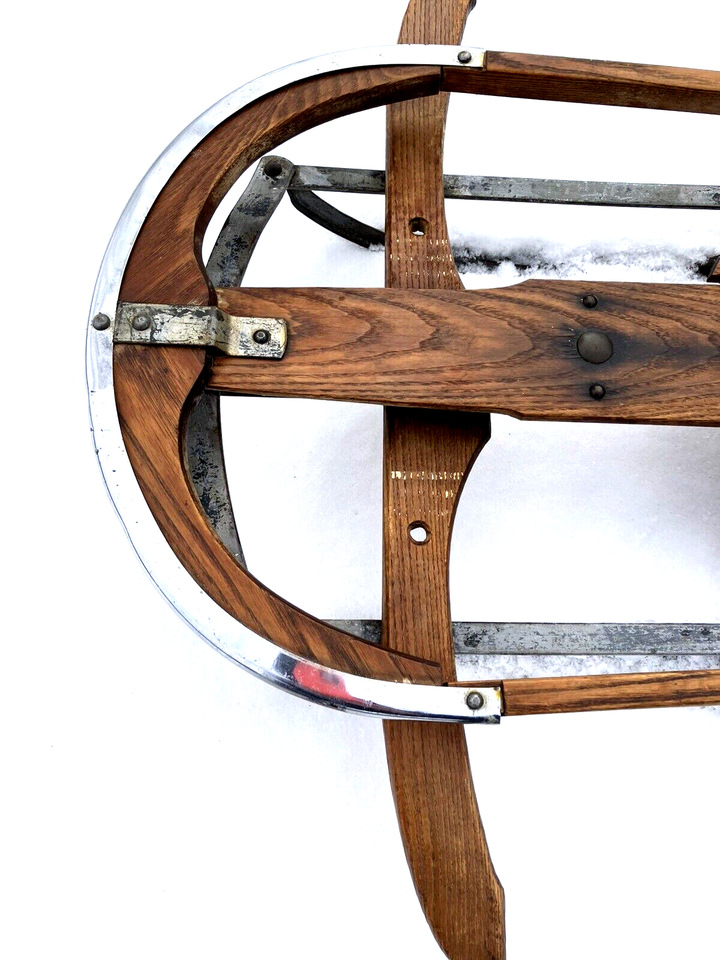 Vintage FLEETWING FLASH " SPRINGTOP "Wooden Sled | eBay