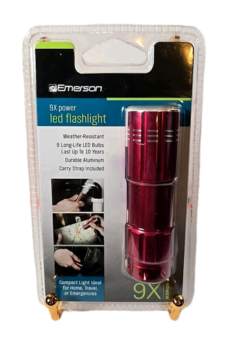 New Emerson Led Compact Flashlight Red 9X Power Aluminum Carry Strap | eBay