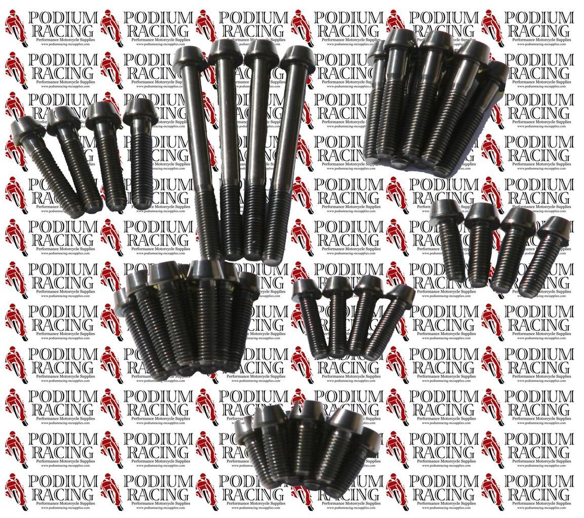 DUCATI TITANIUM 74 PIECE ENGINE CASE BOLT KIT BLACK 848 1098 1098S ...