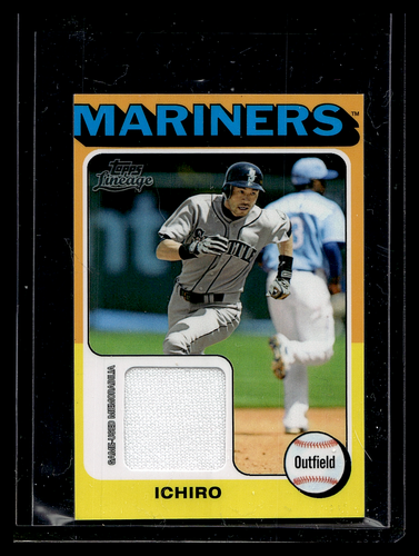 2011 TOPPS LINEAGE '75 MINI RELICS #IS ICHIRO SUZUKI GAME USED JERSEY ...