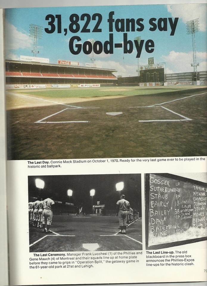 1971 PHILADELPHIA PHILLIES YEARBOOK NR MINT CONDITION FIRST YEAR AT VET ...