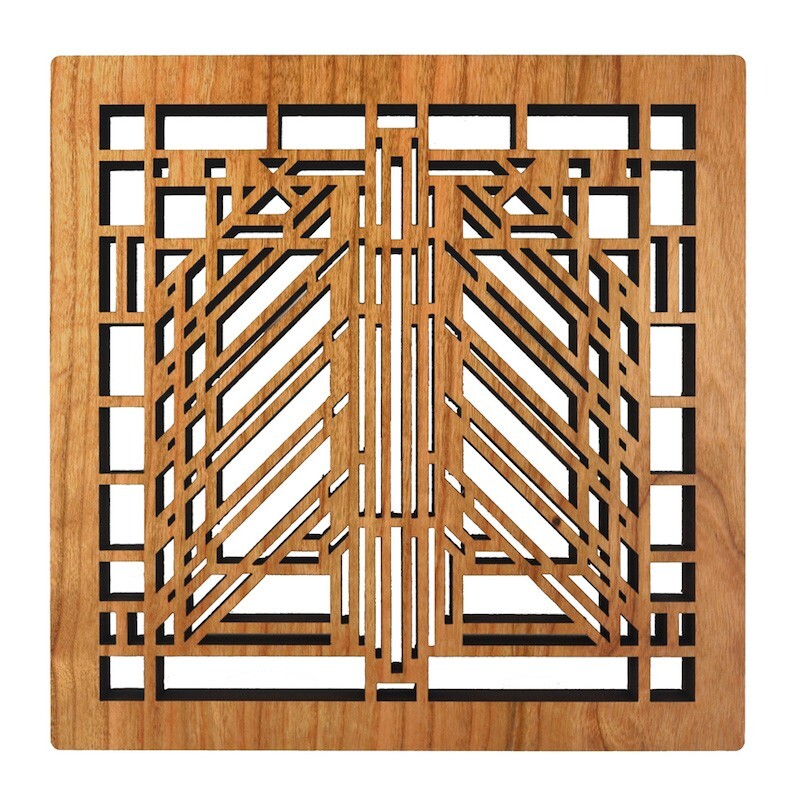 Frank Lloyd Wright Laser Cut Wood Allen House Trivet and Wall Plaque ...