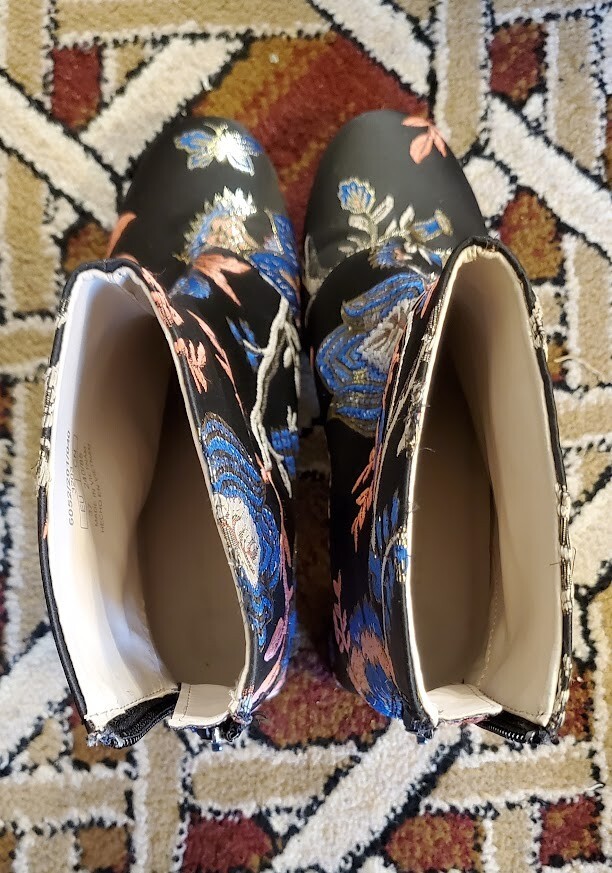 Zara Basic Collection Women's Embroidered Boot Shoes Size 37/6-6.5 | eBay