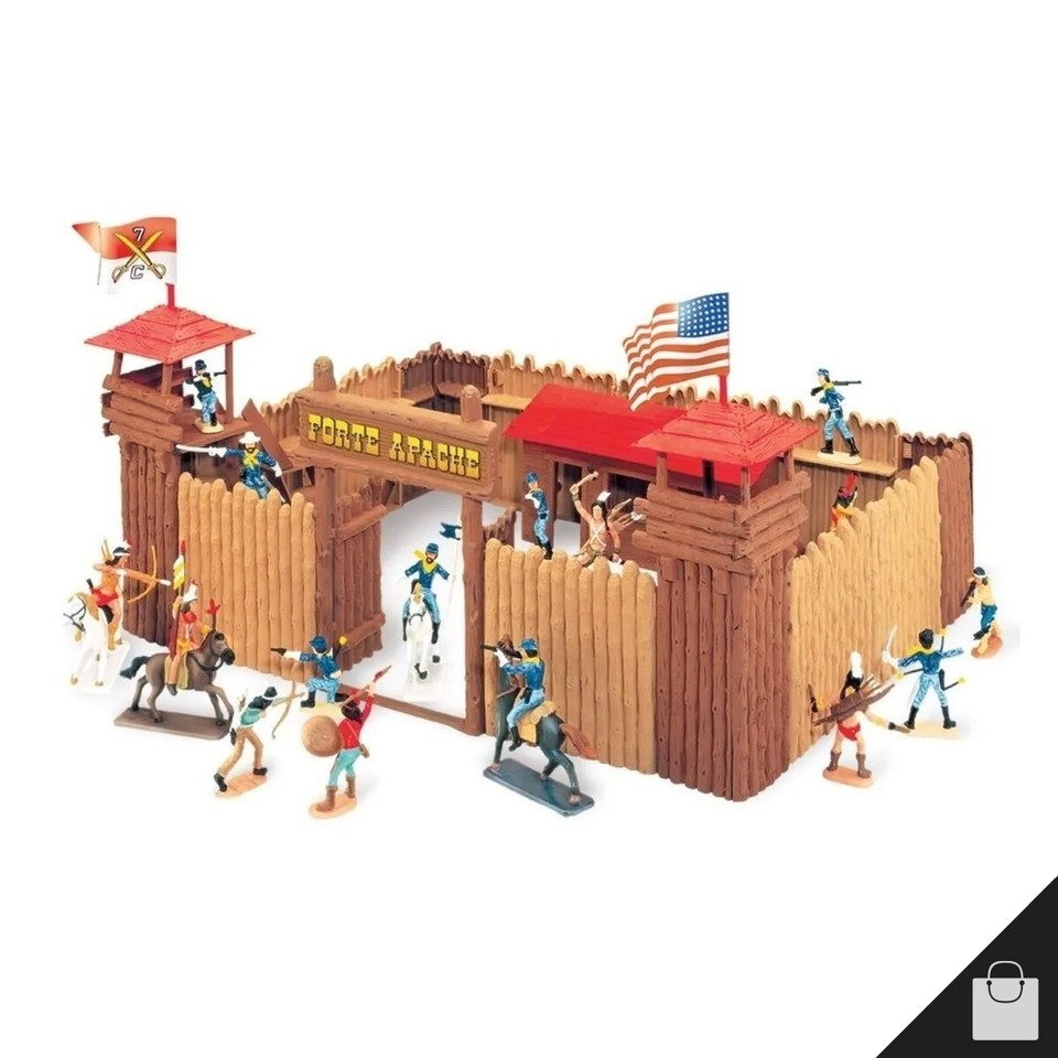 Fort Apache Vintage Old West Cowboy Indian Atlantic Figure Deluxe ...