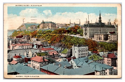 VTG 1920s- Elevator View of Quebec City, Quebec, Canada Postcard ...