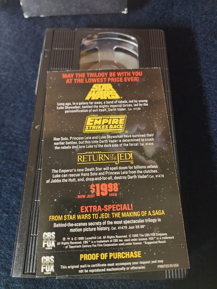 Original Star Wars Trilogy/VCS Tapes | eBay