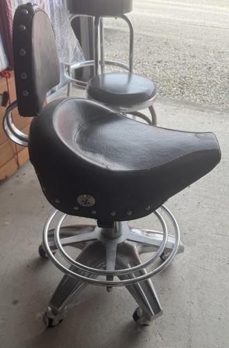 Vintage Motorcycle Saddle Seat Biker Swivel Bar Stool Harley Davidson ...