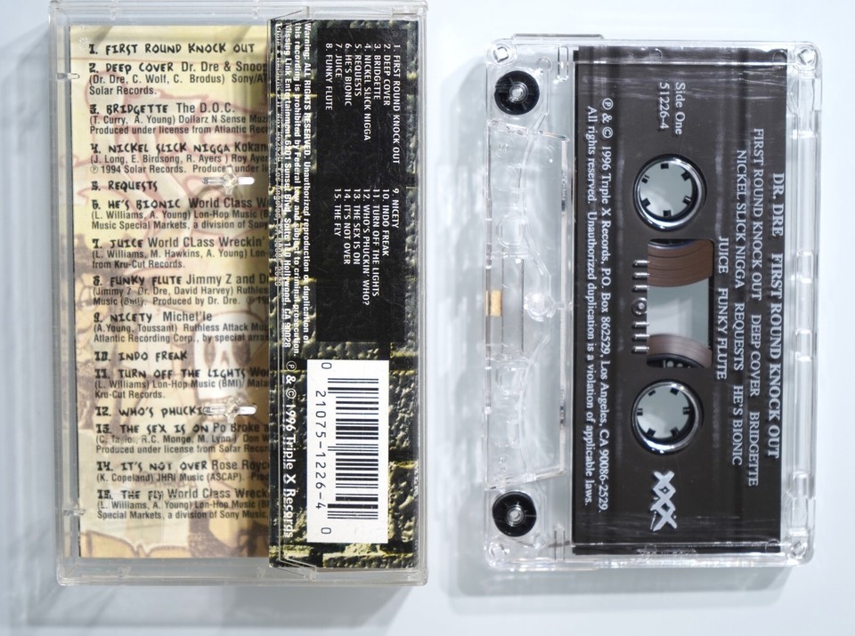 DR. DRE Cassette Tape FIRST ROUND KNOCK OUT (XXX Records) 51226-4 RARE ...