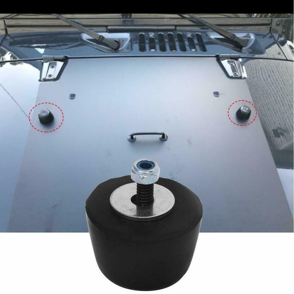 2x Rubber Bumper Cushion Hood Stoppers For Jeep Wrangler 1987-2016 ...