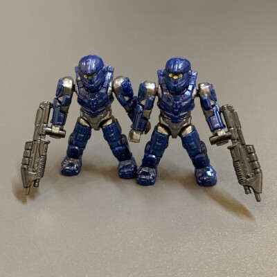 2X Mega Bloks Halo UNSC Siege Bike Reap-X 97116 NAVY BLUE SPARTAN ...