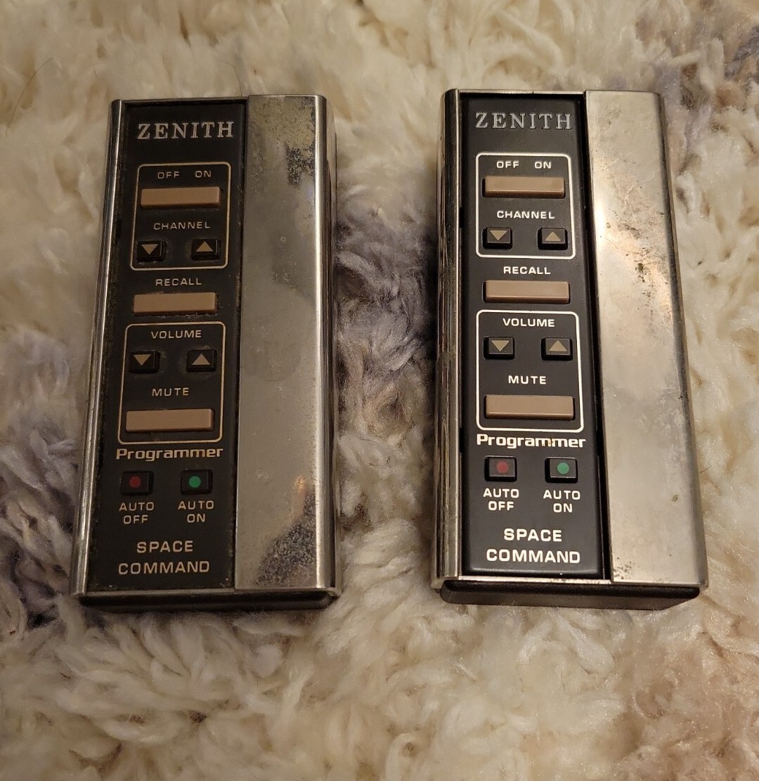 Lot of 2 Vintage Retro Zenith Space Command TV Remote Control ...