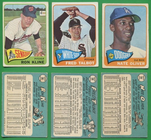 1965 Topps Baseball ~~~ { 3 } ~~~ Nos. 56, 58, 59 ~~~ Free S/H | eBay