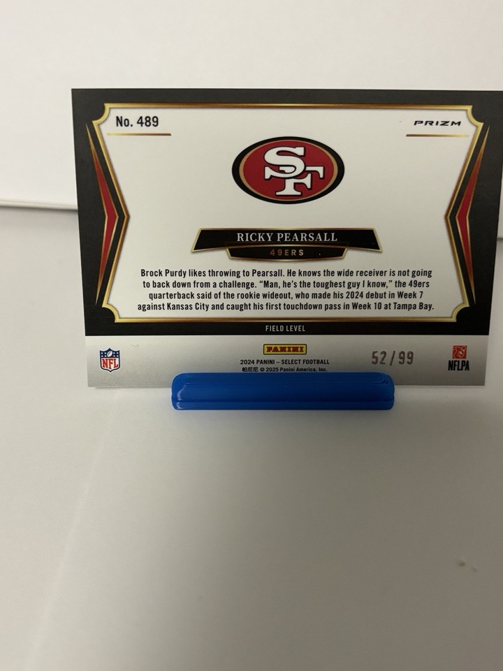 Ricky Pearsall 2024 Panini Select #489 Tri Color Prizm /99 Field Level ...