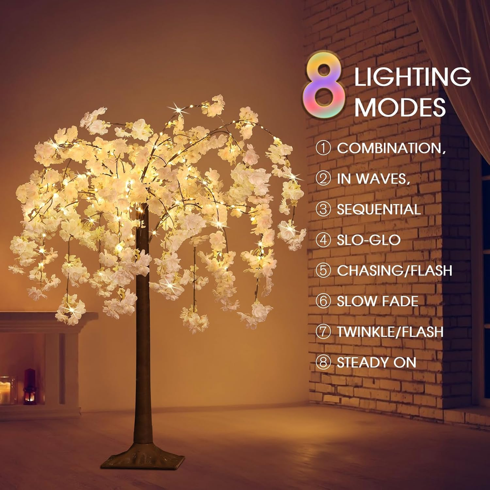 Lighted Cherry Blossom Tree LED Artificial Trees for Decoration Inside ...