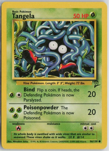 Pokemon Tangela 096/130 Base Set 2 MP card | eBay