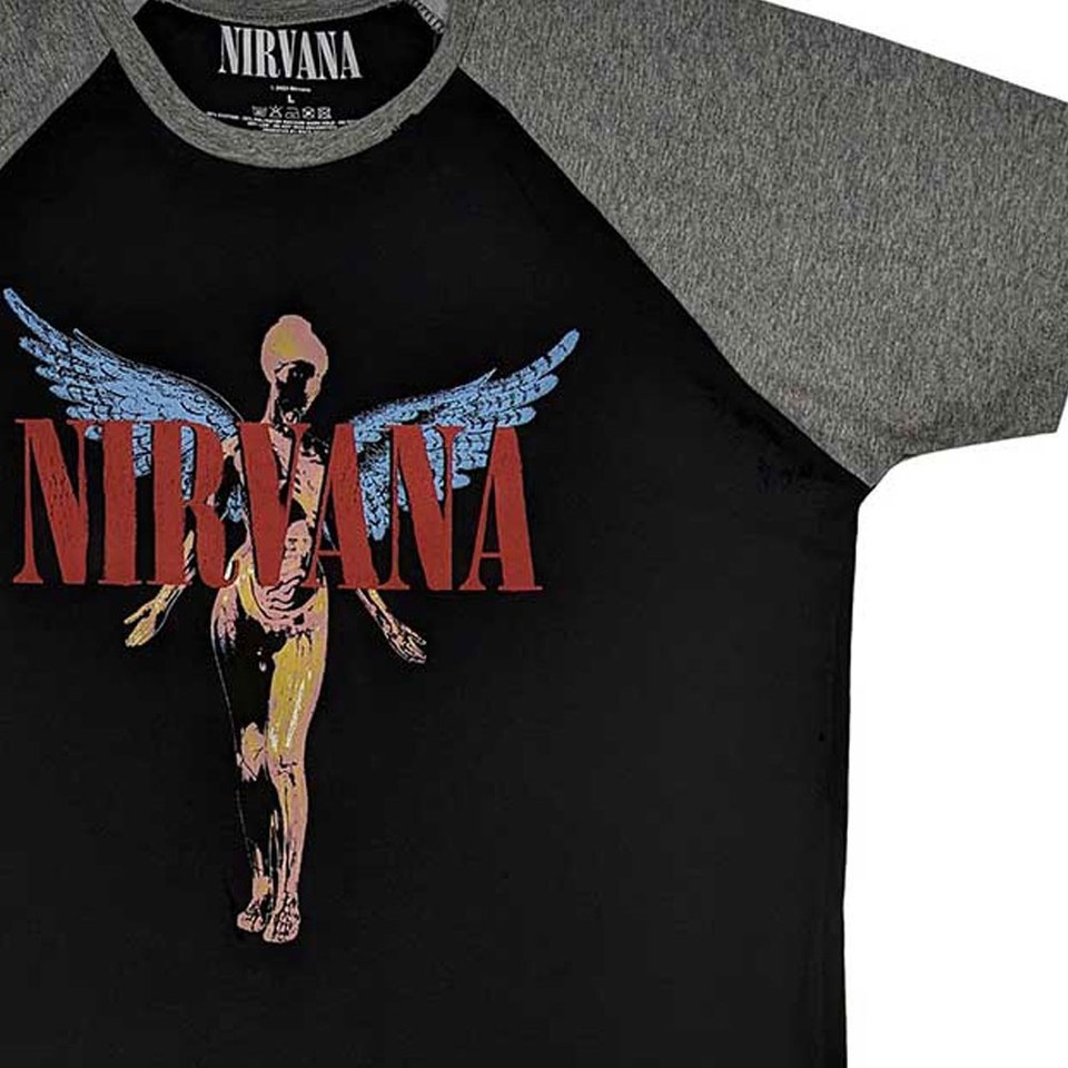 Nirvana In Utero Angelic Raglan T Shirt | eBay