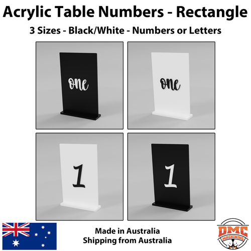 Acrylic Table Numbers 15-27cm Tall Rectangle Shape AU | eBay