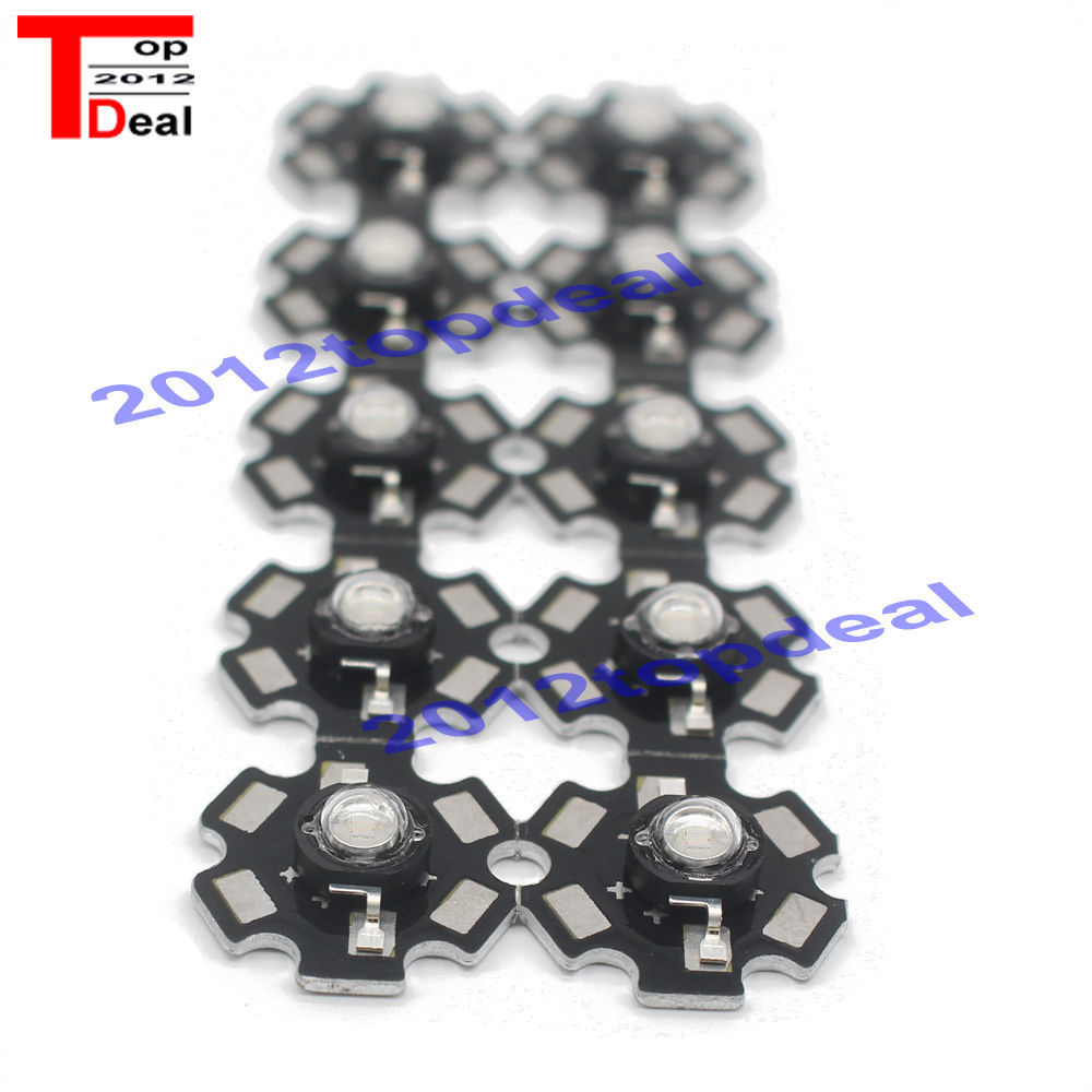 50pcs 3W 395nm UV LED Ultraviolet LED Chip Light High Power Black LED ...