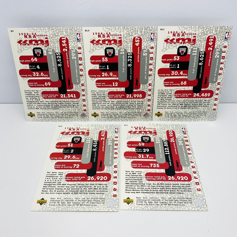 Michael Jordan Jumbo Card Lot Upper Deck HOF MVP Chicago Bulls 25 Cards ...