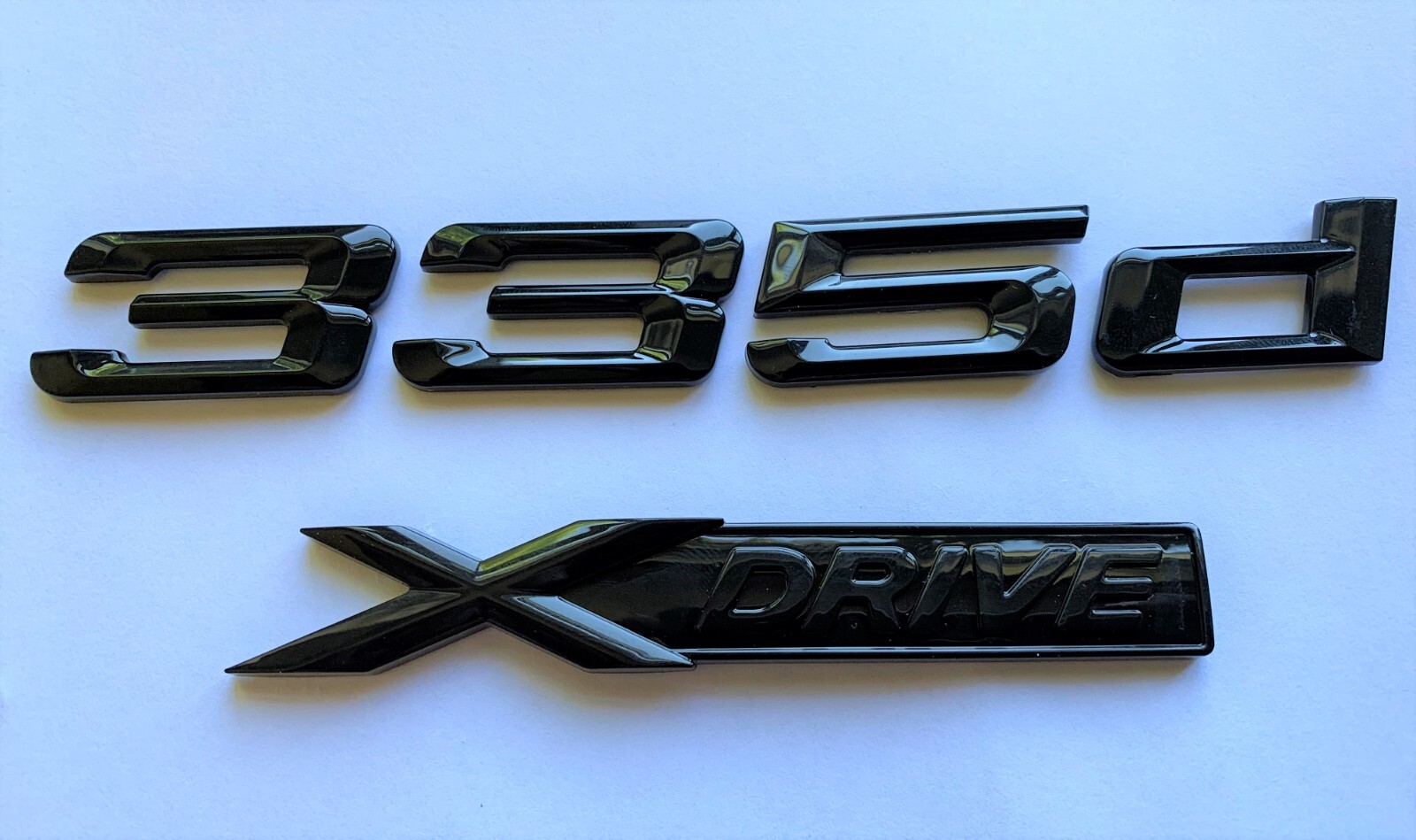 Gloss Black 335d X Drive Tailgate Boot Badge Logo FITS BMW F30 F31 F34 ...