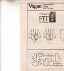 VOGUE 1058 Misses Cardigan Tank Top Sleeves Shaped Hem Uncut Sewing ...