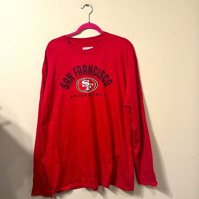 NFL Red Long Sleeve Crew Neck San Francisco 49ers Football Shirt sz 2XL ...