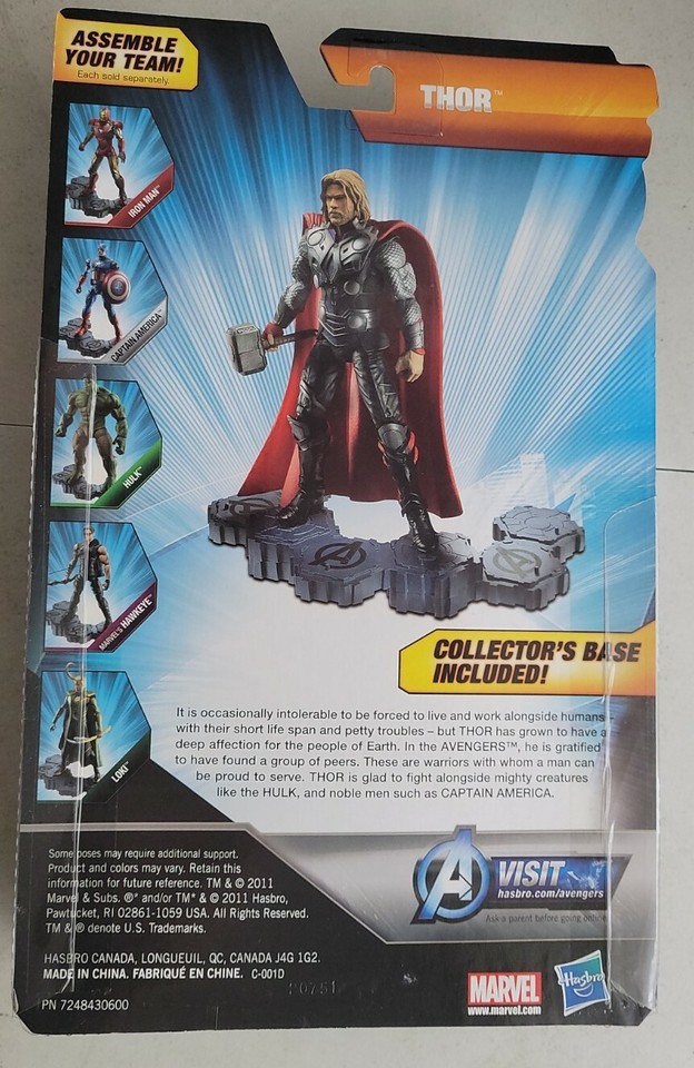NEW MARVEL AVENGERS MOVIE SERIES THOR 2011 WALMART EXCLUSIVE ACTION ...