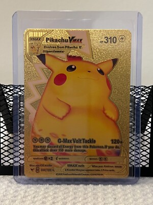 Pikachu V MAX Gold Foil *Fan Art* Pokémon Card 310HP Collectible | eBay