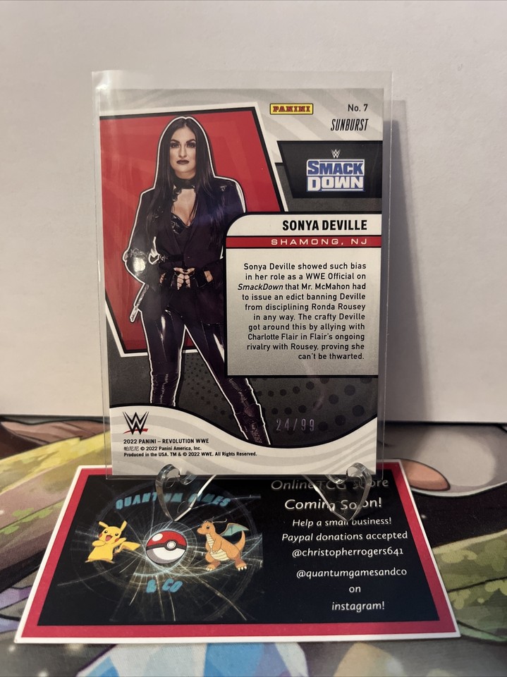 2022 Panini Revolution WWE Sunburst /99 Sonya DeVille Sonya Deville #7 ...