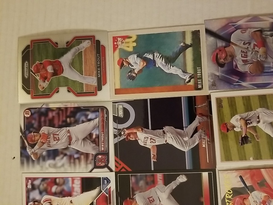 Mike Trout Baseball Card Lot Of 12 - 12 Different Cards No Doubles All ...