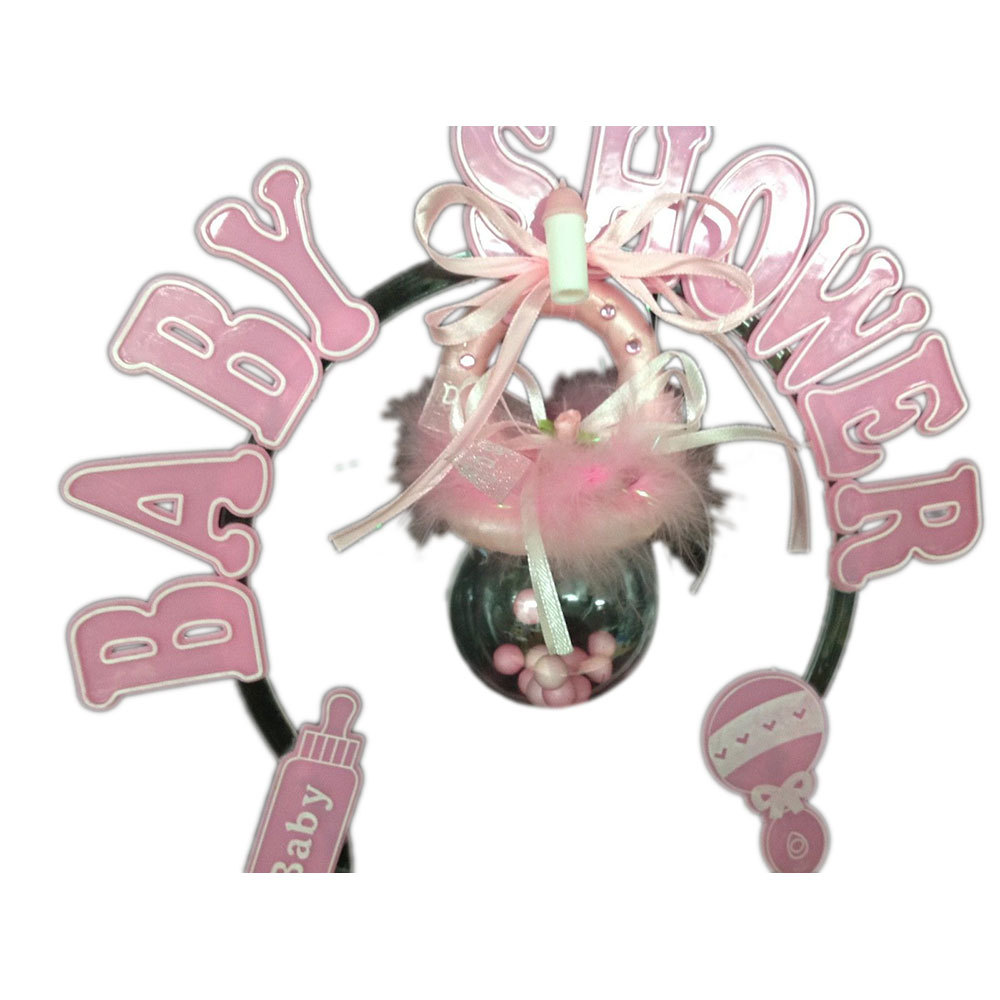 Pink Plastic large pacifier baby girl shower cake topper decoration ...