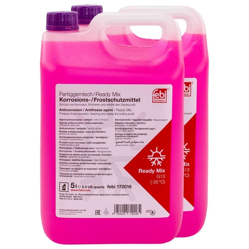 Antigel Febi G13 -35°C Fertiggemisch 2X 5 Litre pour Audi Seat Skoda VW ...