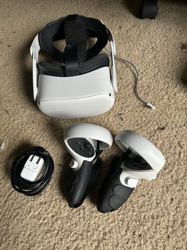 Meta Quest 2 VR w/ Controllers and Battery Extender Headstrap | eBay