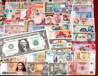 100 Pcs Different Mix World Banknotes From 50 Different Countries UNC ...