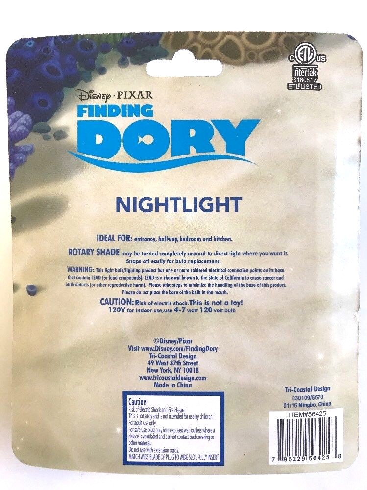 Night Light Plug-in Rotary Shade Disney Finding Dory Nemo Assorted NEW ...