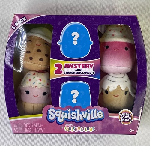 Squishville Sweet Tooth Squad 6 pack of 2" Squishmallow Plush Figures ...